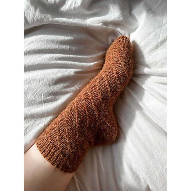 Rust Knitwear Lines Socks Strickset